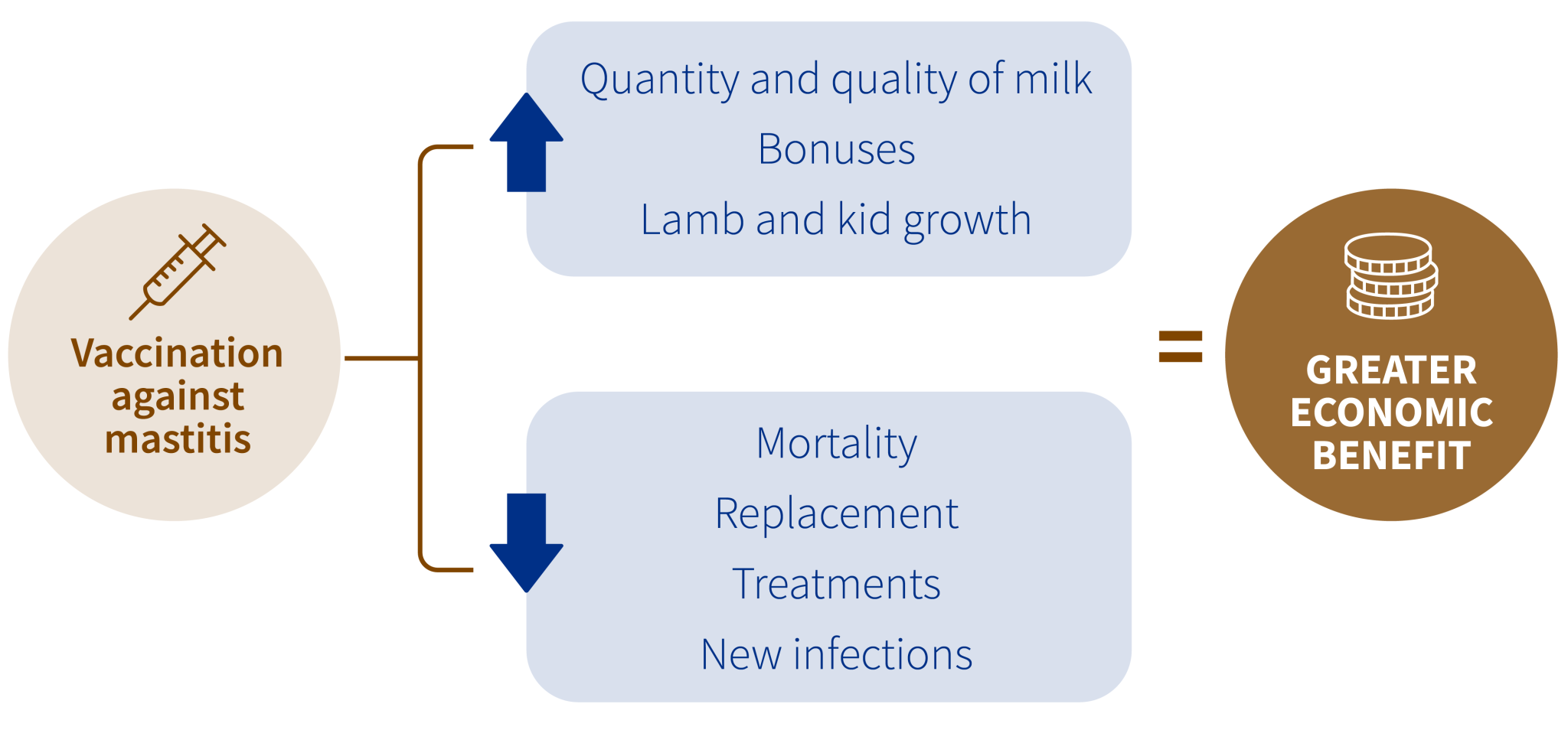 Economic benefit of vaccination against mastitis in sheep and goats